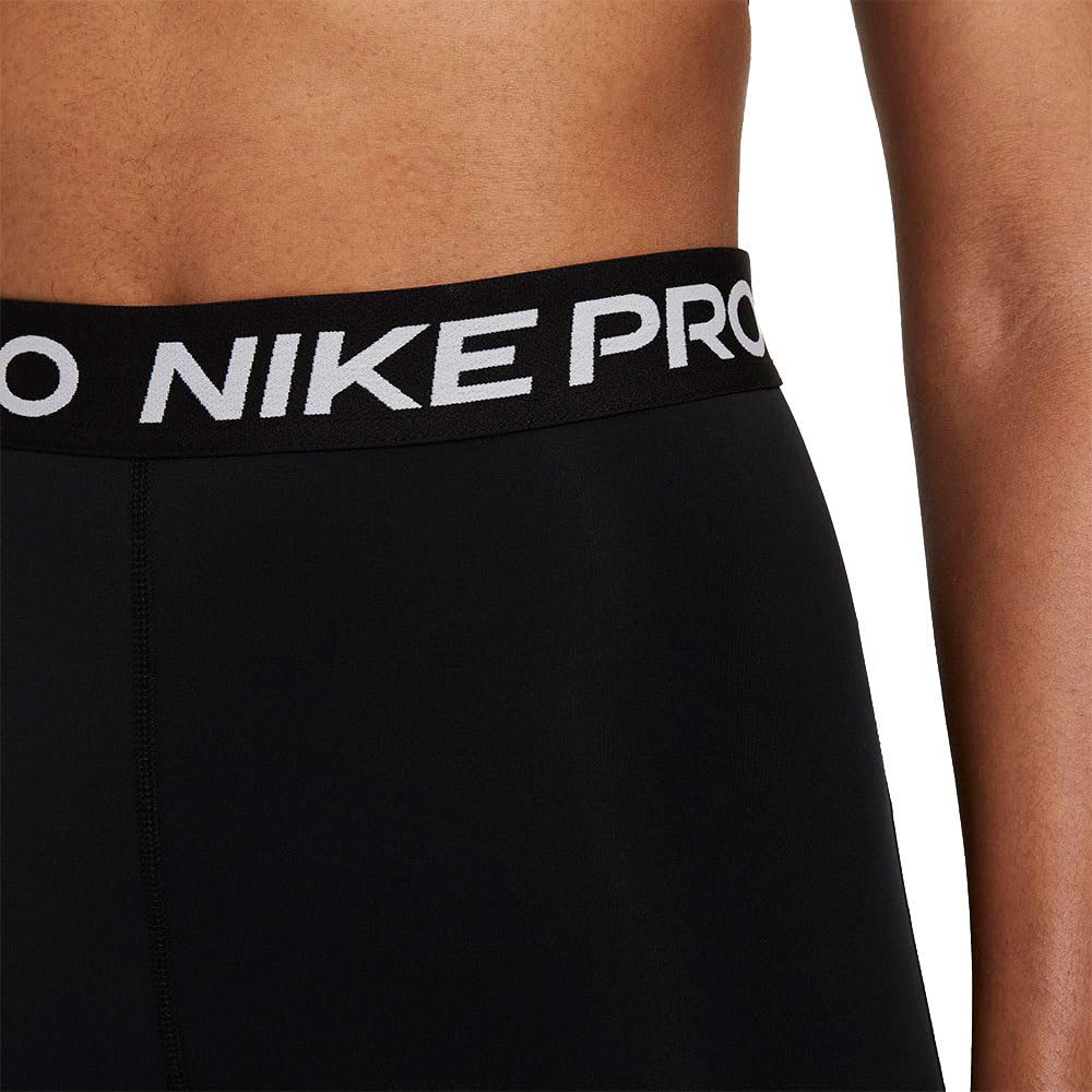 Nike Women's W Np 365 Tight 7/8 Hi Rise, Black/White, M
