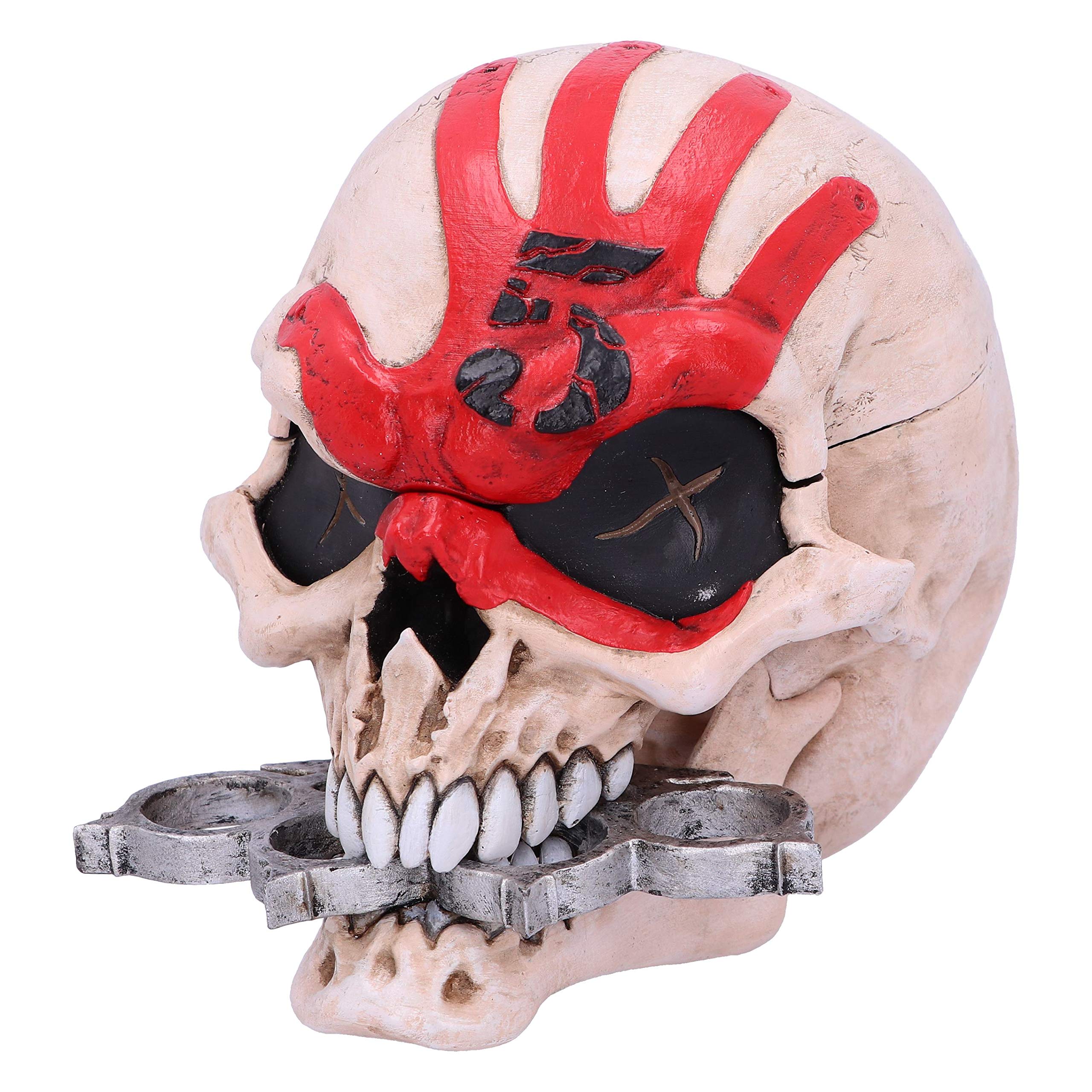 Nemesis Now Officially Licensed Five Finger Death Punch Mascot Skull, Bone Rock Band Box, 18cm
