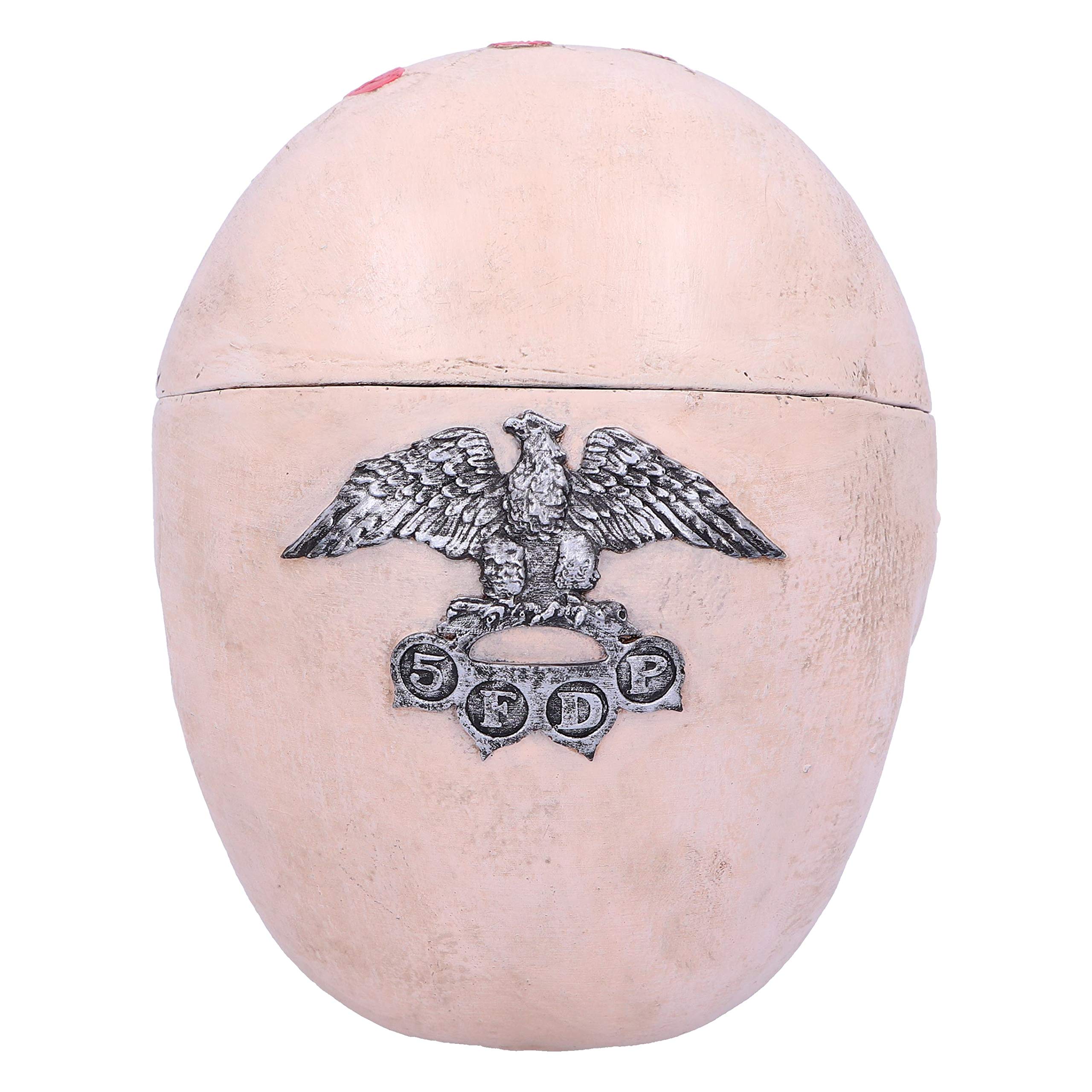 Nemesis Now Officially Licensed Five Finger Death Punch Mascot Skull, Bone Rock Band Box, 18cm