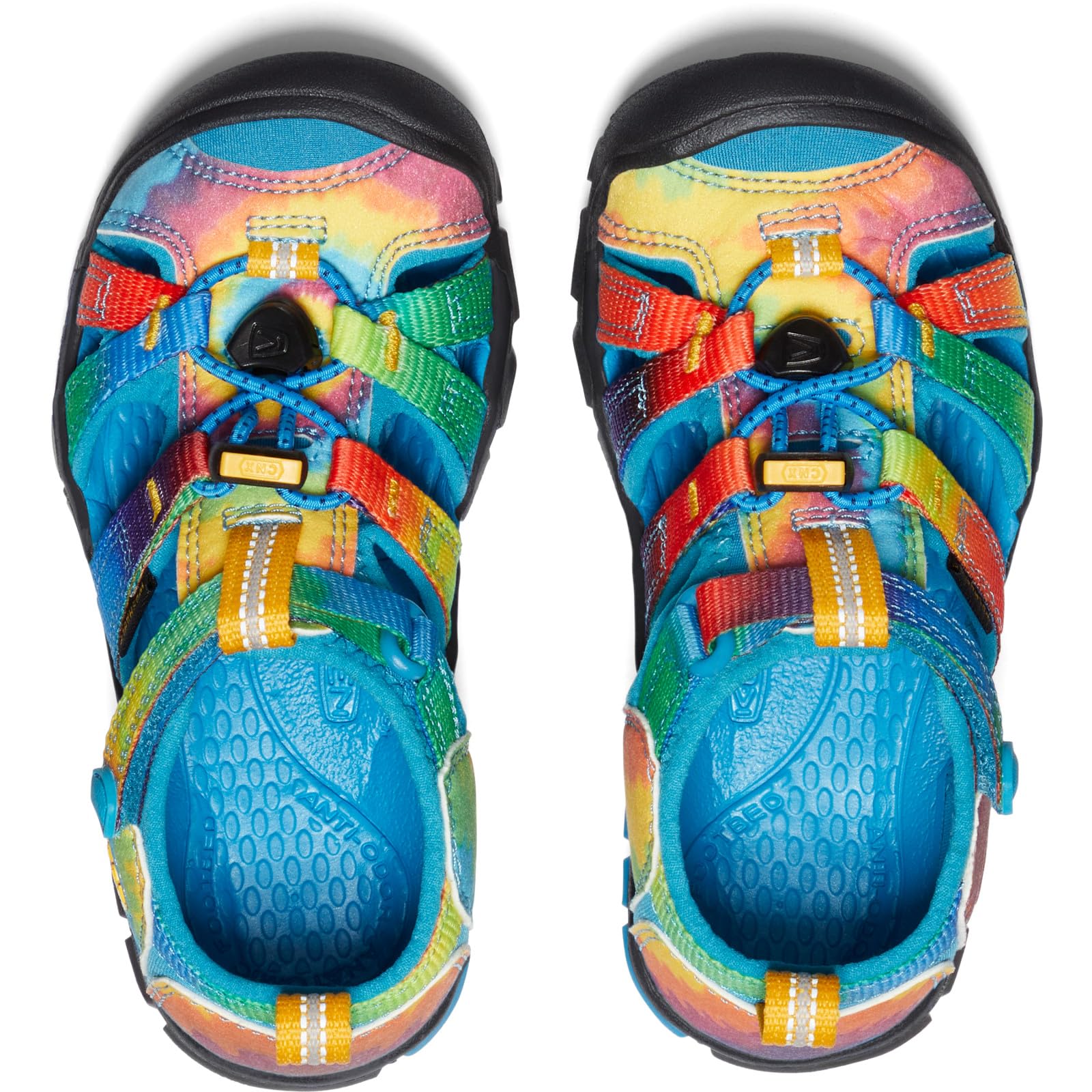 KEEN Seacamp 2 CNX Closed Toe Sandals, Vivid Blue/Original Tie Dye, 3 US Unisex Big Kid