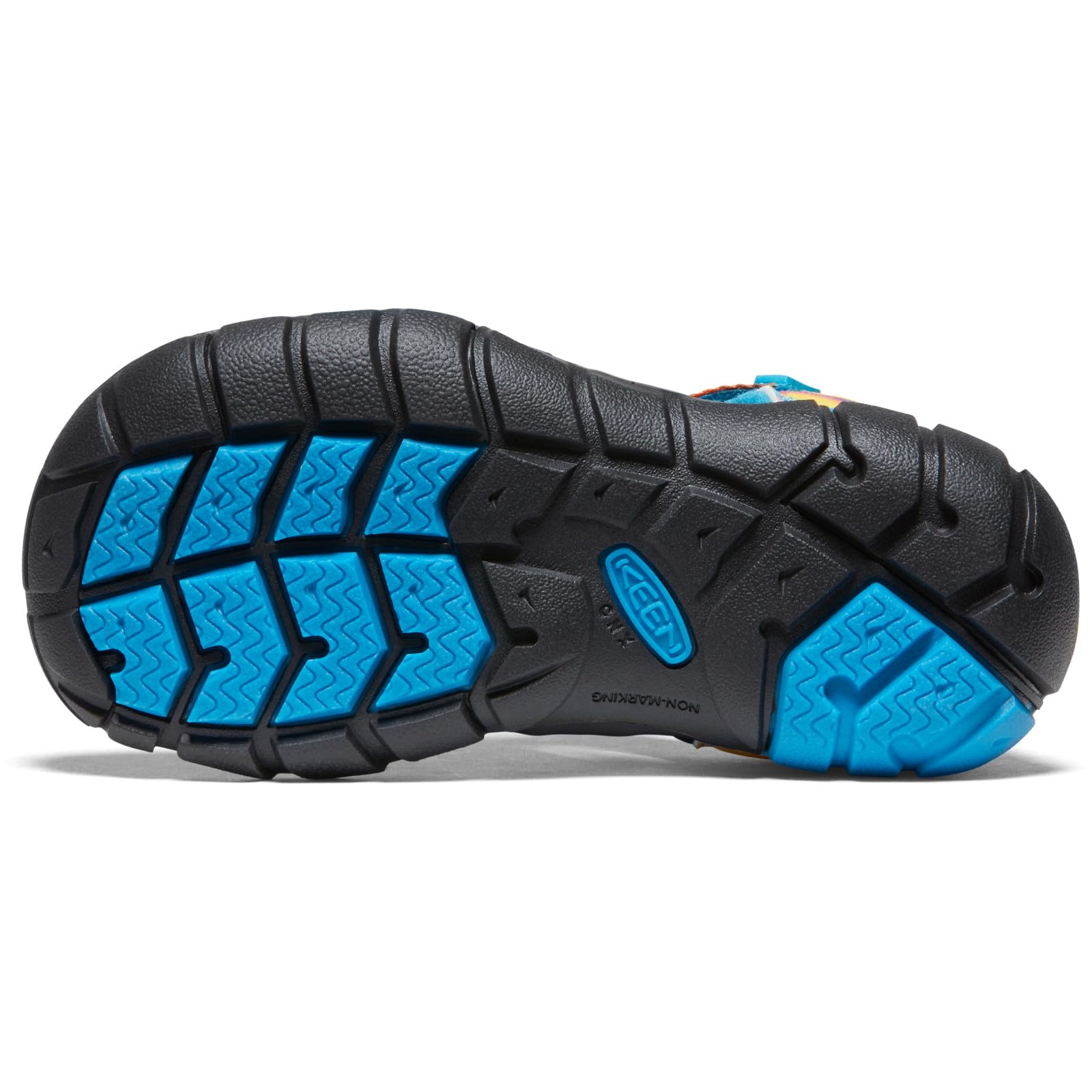 KEEN Seacamp 2 CNX Closed Toe Sandals, Vivid Blue/Original Tie Dye, 3 US Unisex Big Kid