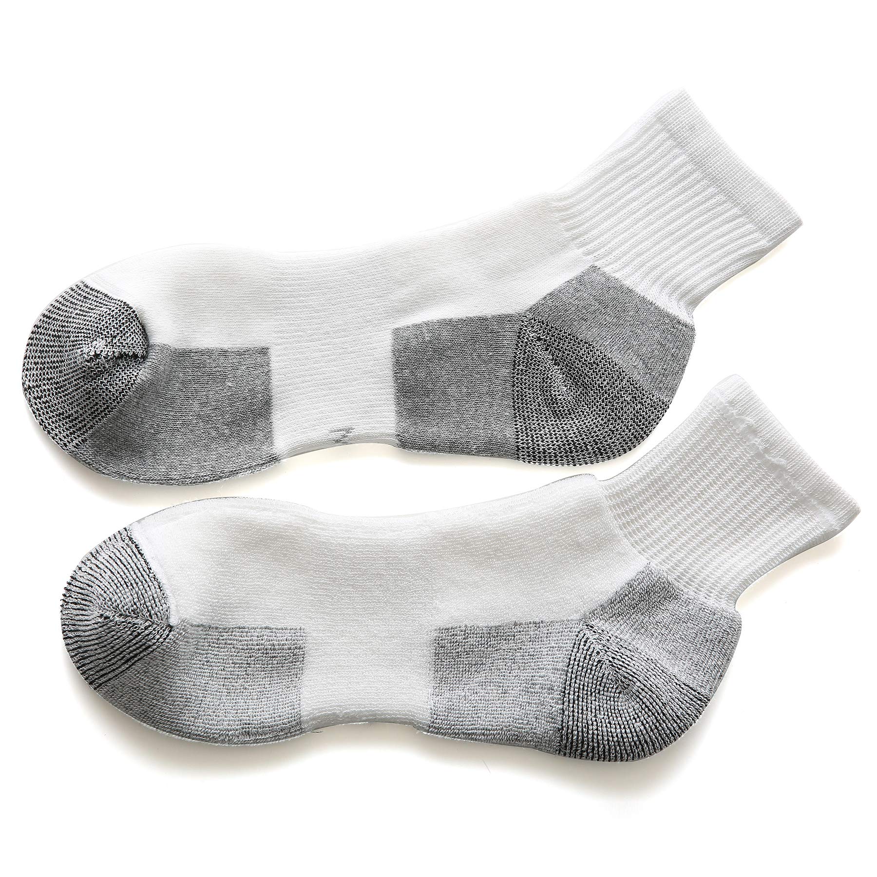 WANDER Men's Athletic Ankle Socks 3-8 Pairs Thick Cushion Running Socks for Men&Women Cotton Socks 7-9/9-12/12-15 (8 Pair A0-white, M)