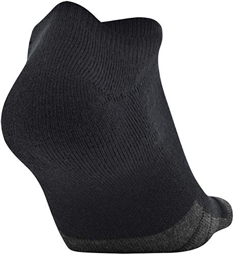 Under Armour Adult Performance Tech No Show Socks, Multipairs, Black (3-Pairs), Medium