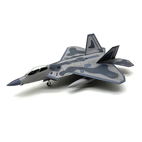 Classic Fighter Model 1:100 USA F-22 Raptor Fighter Attack Diecast Airplanes Military Display Model Aircraft for Collection