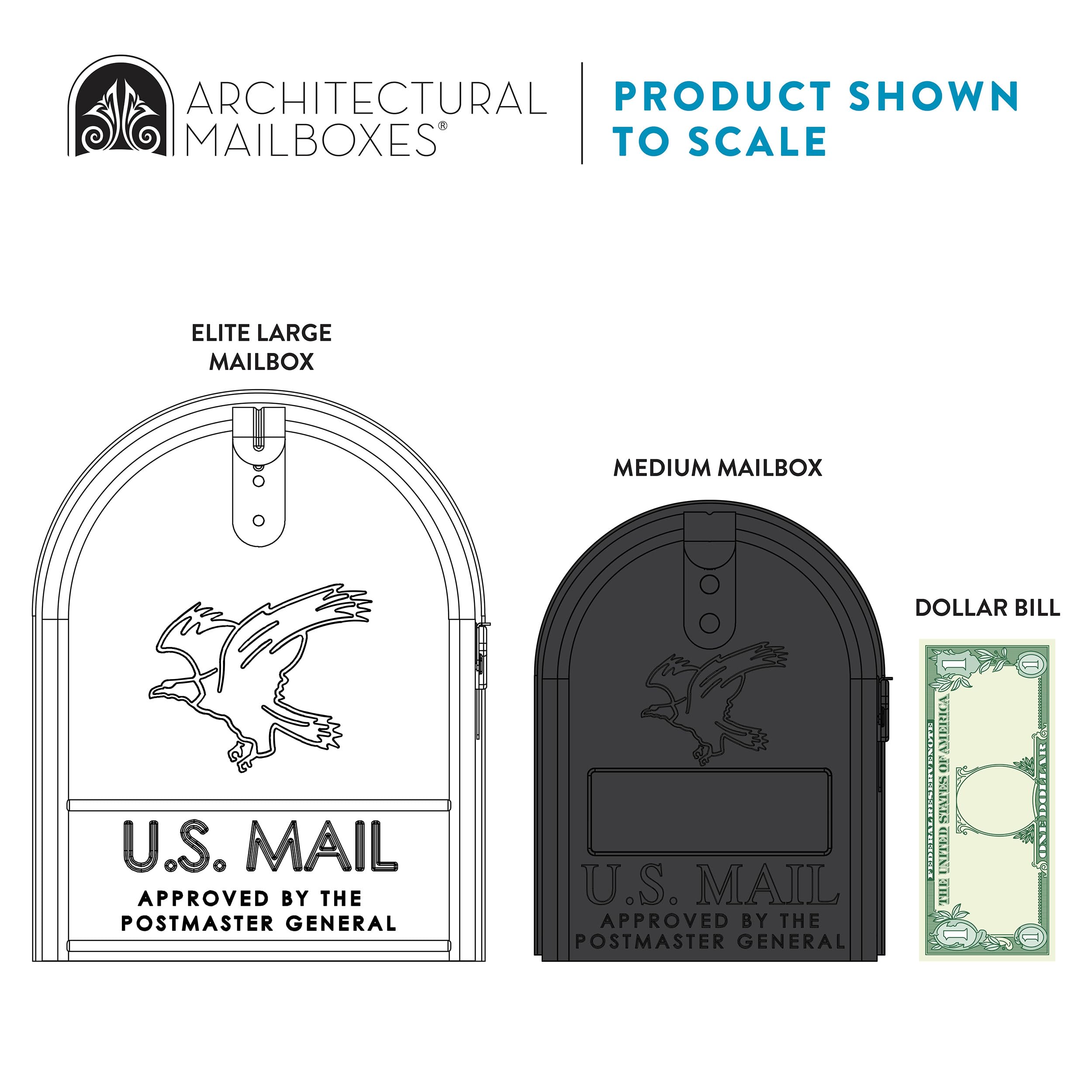 Architectural Mailboxes Mailbox to Go Galvanized Steel Mailbox and Post Kit, MC110WEC, White, Medium Capacity
