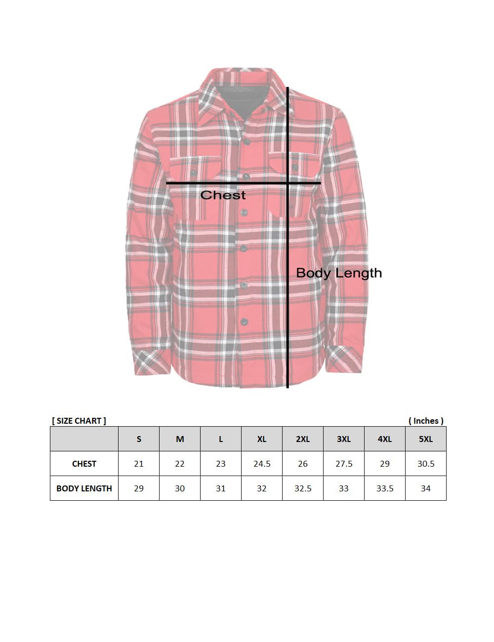 URBANJ Men's Long Sleeve Heavy Weight Quilted Lined Plaid Flannel Shirt Jacket (XL, P2212 Black)