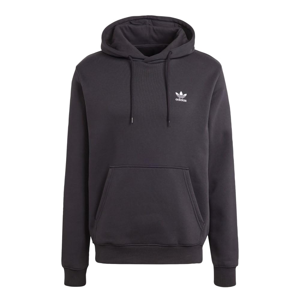 adidas Originals Men's Adicolor Essentials Trefoil Hoodie, Black, Small