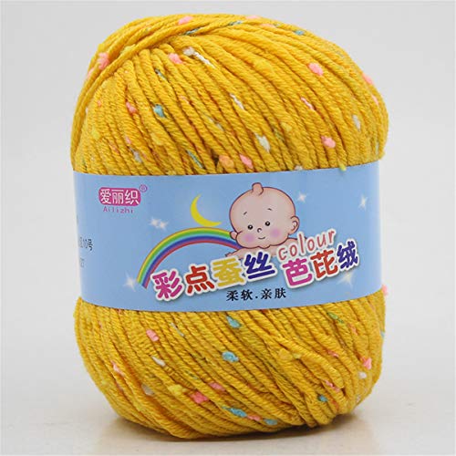 6 Pack of Colourful Cotton Knitting Crochet Yarn Sweater Supersoft Yarn Set for Baby Blankets and Clothes Hat Scarf 300g