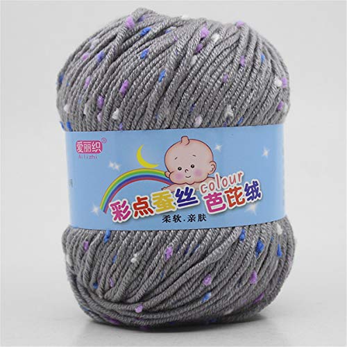 6 Pack of Colourful Cotton Knitting Crochet Yarn Sweater Supersoft Yarn Set for Baby Blankets and Clothes Hat Scarf 300g