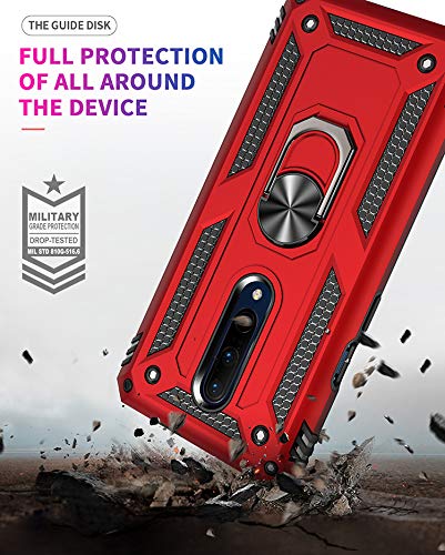 OnePlus 7 Pro Case Military Protection with Built-in 360 Rotation Kickstand Support Car Magnetic Holder for OnePlus 7 Pro 6.67" Jade