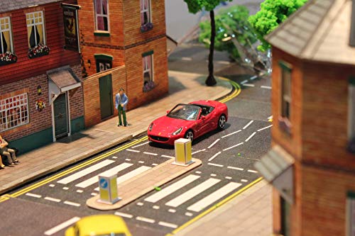 The CityBuilder Roads & PAVEMENTS Cardboard Model Layout Kit - O Scale Model Railroad Accessories