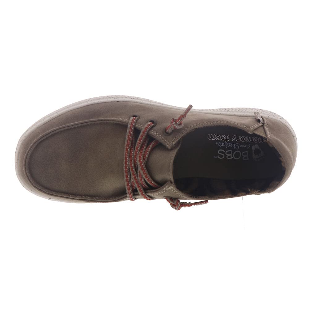 Skechers Women's Bobs Skipper-Sandbar Social Sneaker, Taupe, 7.5