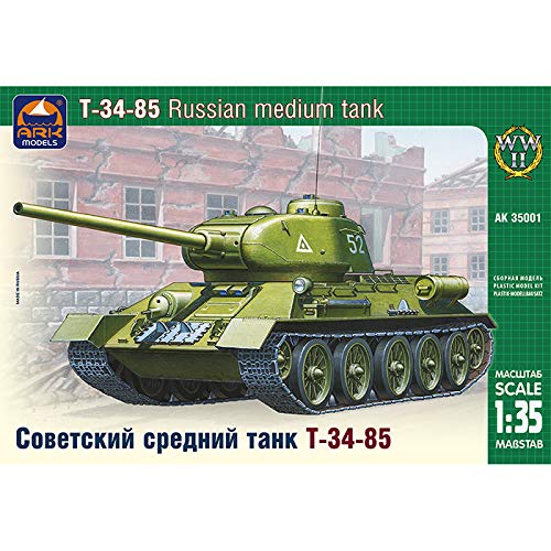 AEVVV T-34-85 Soviet WWII Medium Tank Russian Model Kits Scale 1:35 Assembly Instructions in Russian Language