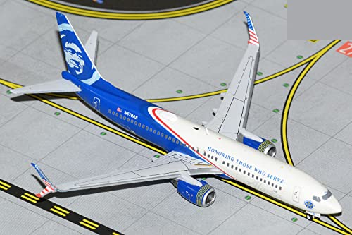 GeminiJets GJASA2122 Alaska Airlines Boeing 737-800 Honoring Those Who Serve; Scale 1:400