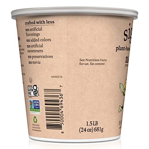 siggi's Plant-Based Coconut Blend, Vanilla – Dairy Free Snack, More Protein Than Sugar, Blue, 24 Oz