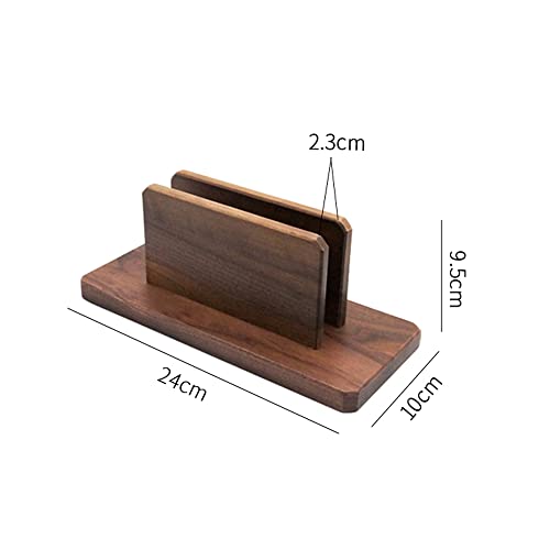 Bright Stone Vertical Laptop Stand,Walnut Wood Vertical Laptop Holder and MacBook Stand,Desk Setup,Desktop Organizer,Suitable for MacBook,Laptop,Books,Phone