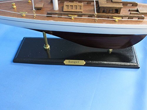 Hampton Nautical Wooden Ranger Model Sailing Yacht, 35"