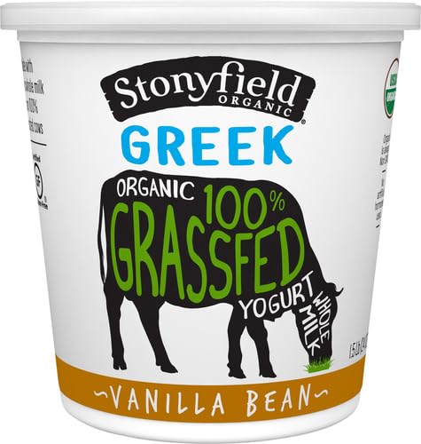 Stonyfield® Organic 100% Grassfed Vanilla Greek Whole Milk Yogurt 24 oz. Tub
