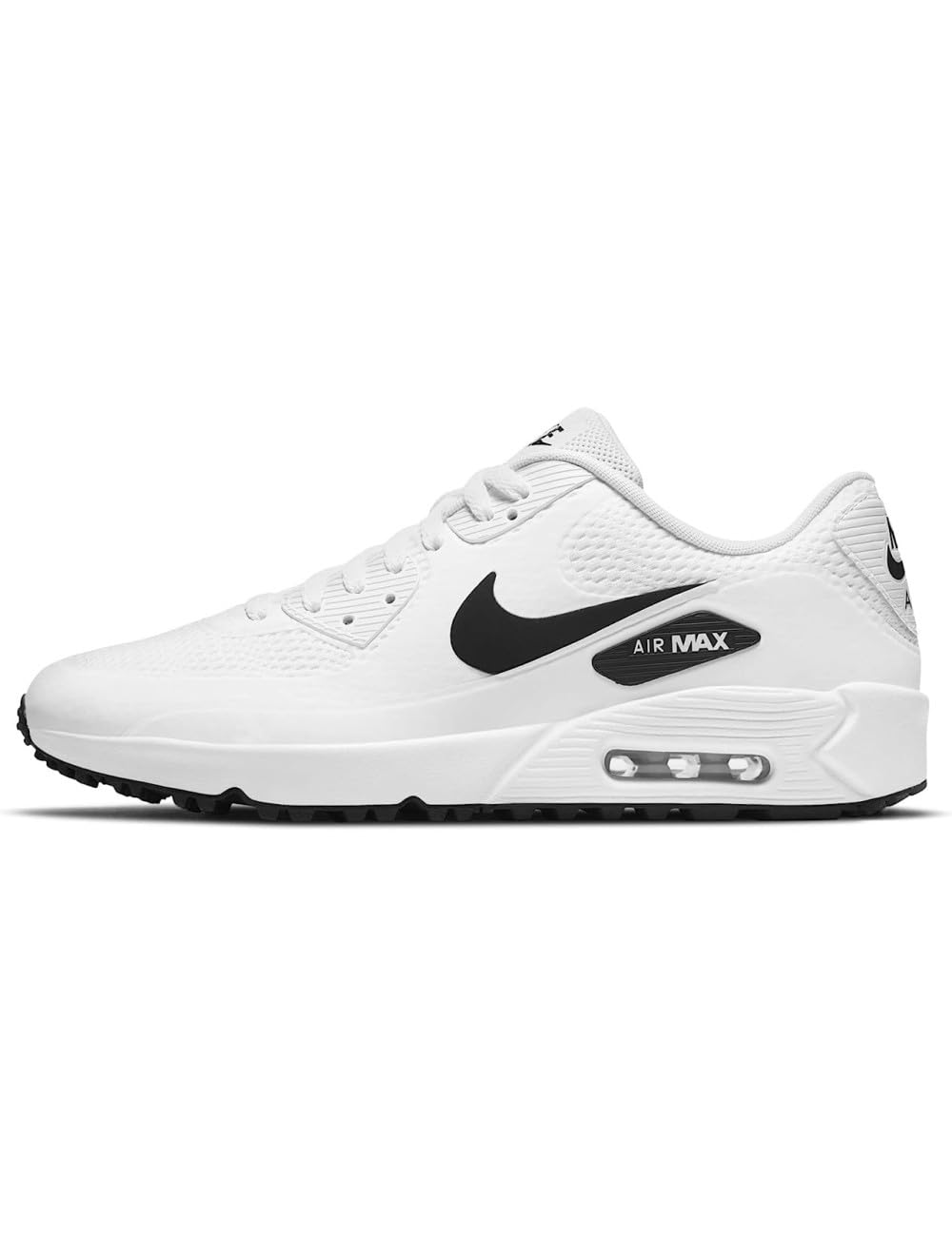 Nike Men's Air Max 90 G Spikeless Golf Shoes, White/Black, 11