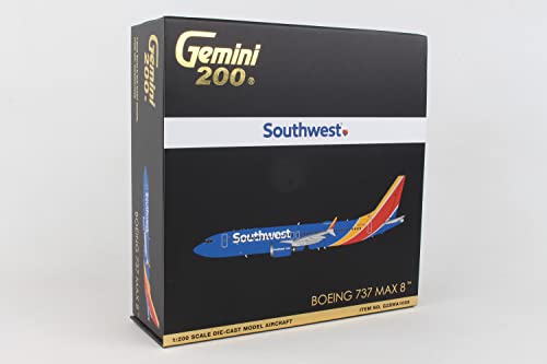 GeminiJets Southwest Airlines Boeing 737 MAX 8 N8730Q; Scale 1:200 G2SWA1008