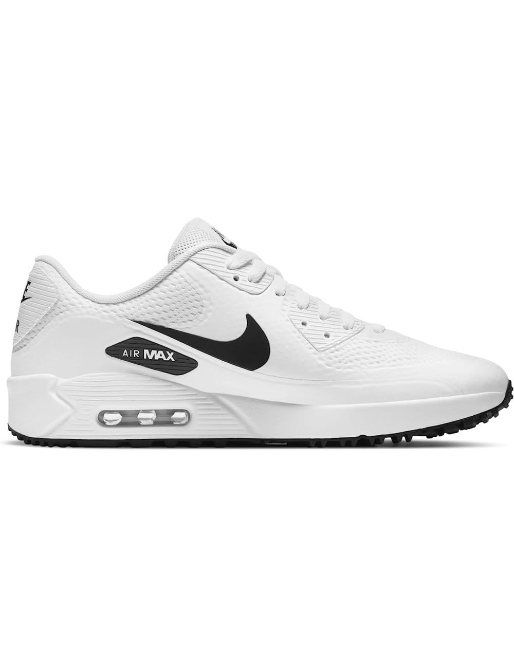 Nike Men's Air Max 90 G Spikeless Golf Shoes, White/Black, 11