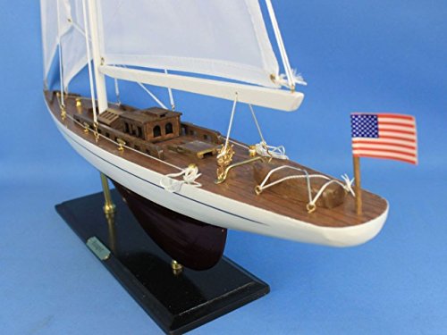 Hampton Nautical Wooden Ranger Model Sailing Yacht, 35"