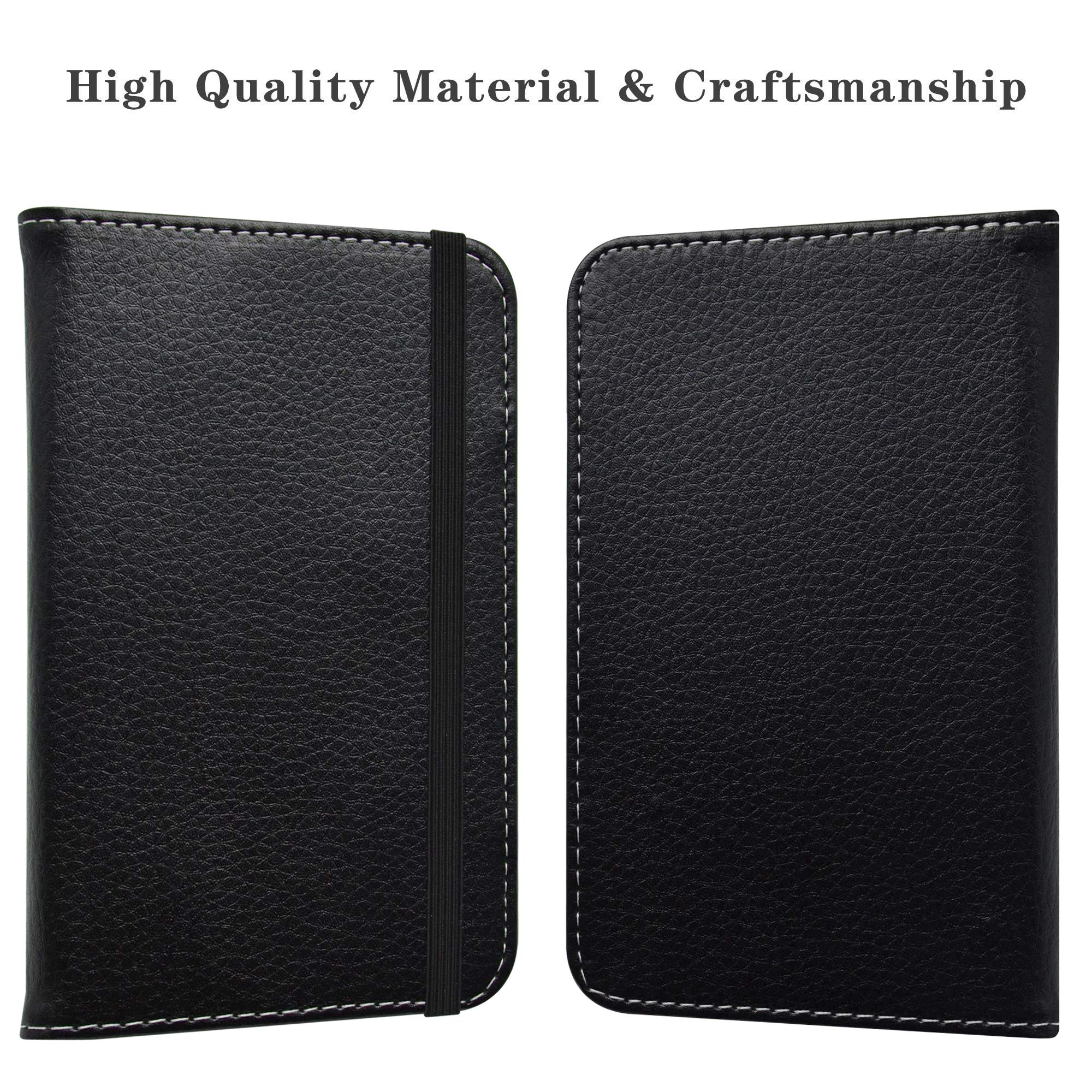 LiuShan Compatible with Microsoft Surface Duo case,PU Leather Slim Folding Stand Cover for Microsoft Surface Duo (Not fit Surface Duo 2) Tablet,Black