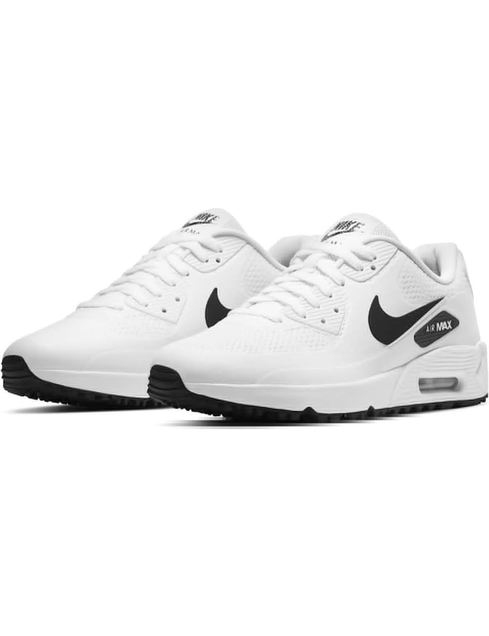 Nike Men's Air Max 90 G Spikeless Golf Shoes, White/Black, 11