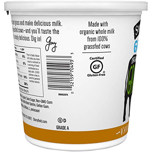 Stonyfield® Organic 100% Grassfed Vanilla Greek Whole Milk Yogurt 24 oz. Tub
