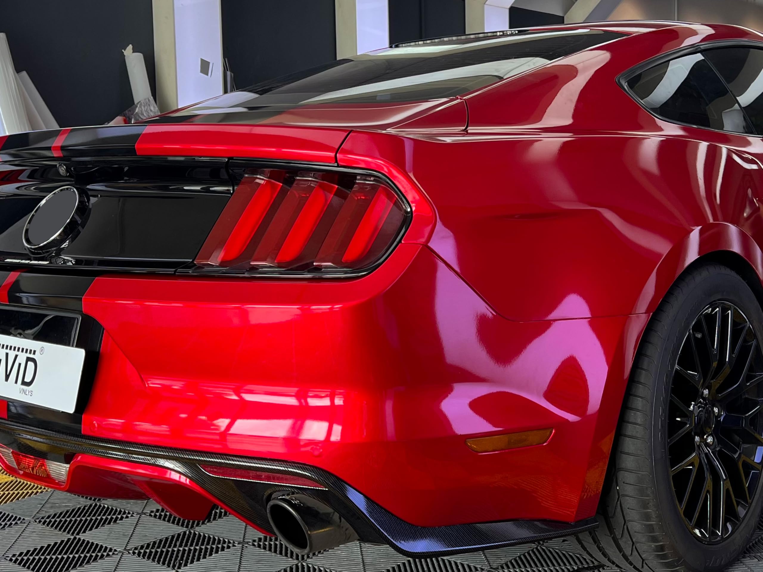 VViViD+ Ultra Gloss Metallic Candy Red Vinyl Car Wrap Premium Paint Replacement Film Roll with Nano Air Release Technology (1ft x 5ft)