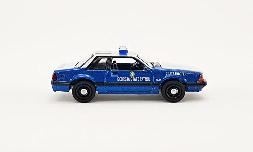 ModelToyCars Georgia State Patrol 1989 Ford Mustang SSP, Blue and White - Greenlight 51408 - 1/64 Scale Diecast Model Toy Car