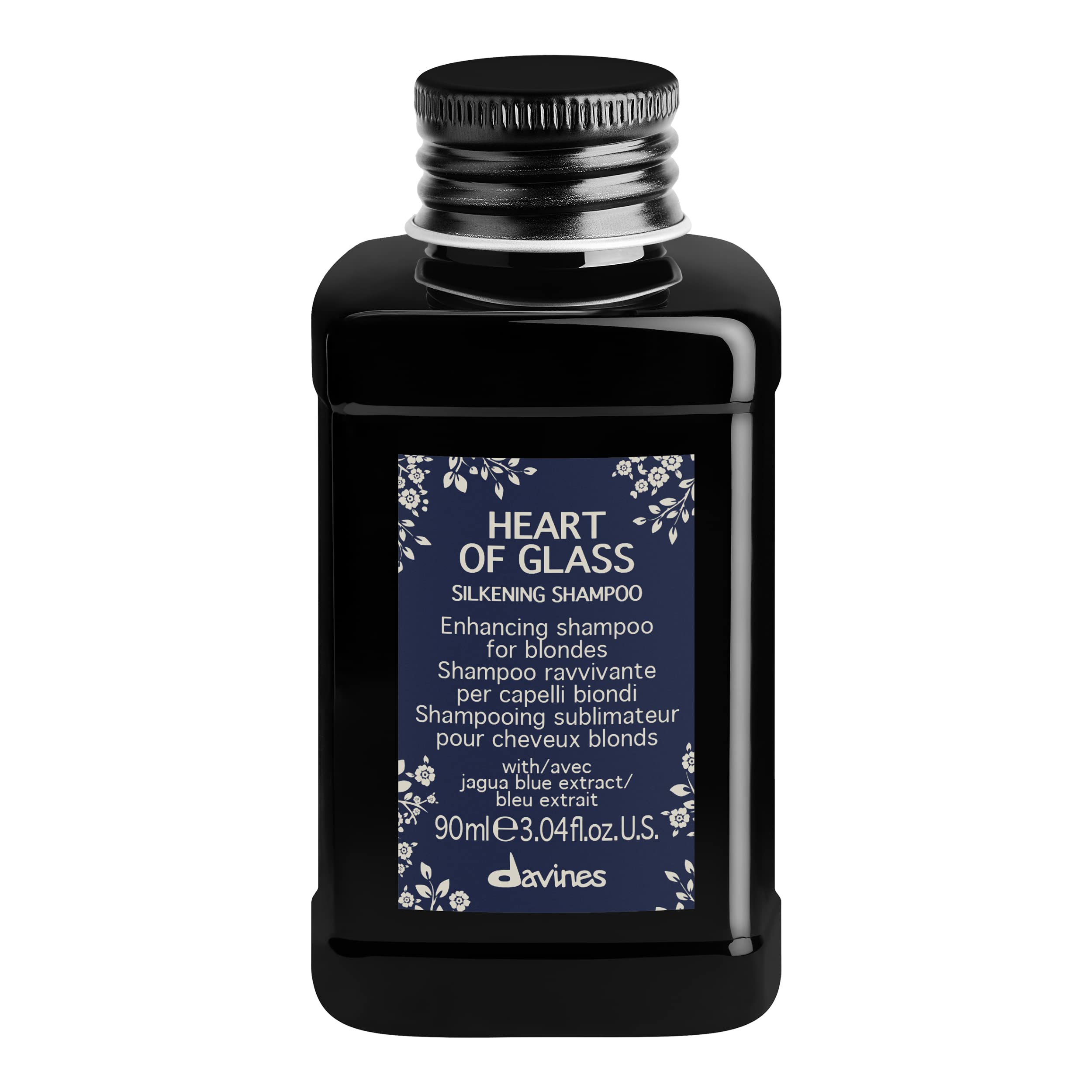Davines Heart of Glass Silkening Shampoo for Blonde Care, 3.04 fl. oz. (Pack of 1)