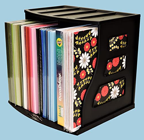 Binder Way - 3 Ring Binder Stand, Desktop Organizer, Vertical Book Shelf, Vinyl Record Storage Holder, Scrapbook 12x12 Paper Rack, LP Box, Lever Arch Filing Crate, Photo Album Cube - Stackable