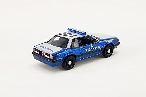 ModelToyCars Georgia State Patrol 1989 Ford Mustang SSP, Blue and White - Greenlight 51408 - 1/64 Scale Diecast Model Toy Car