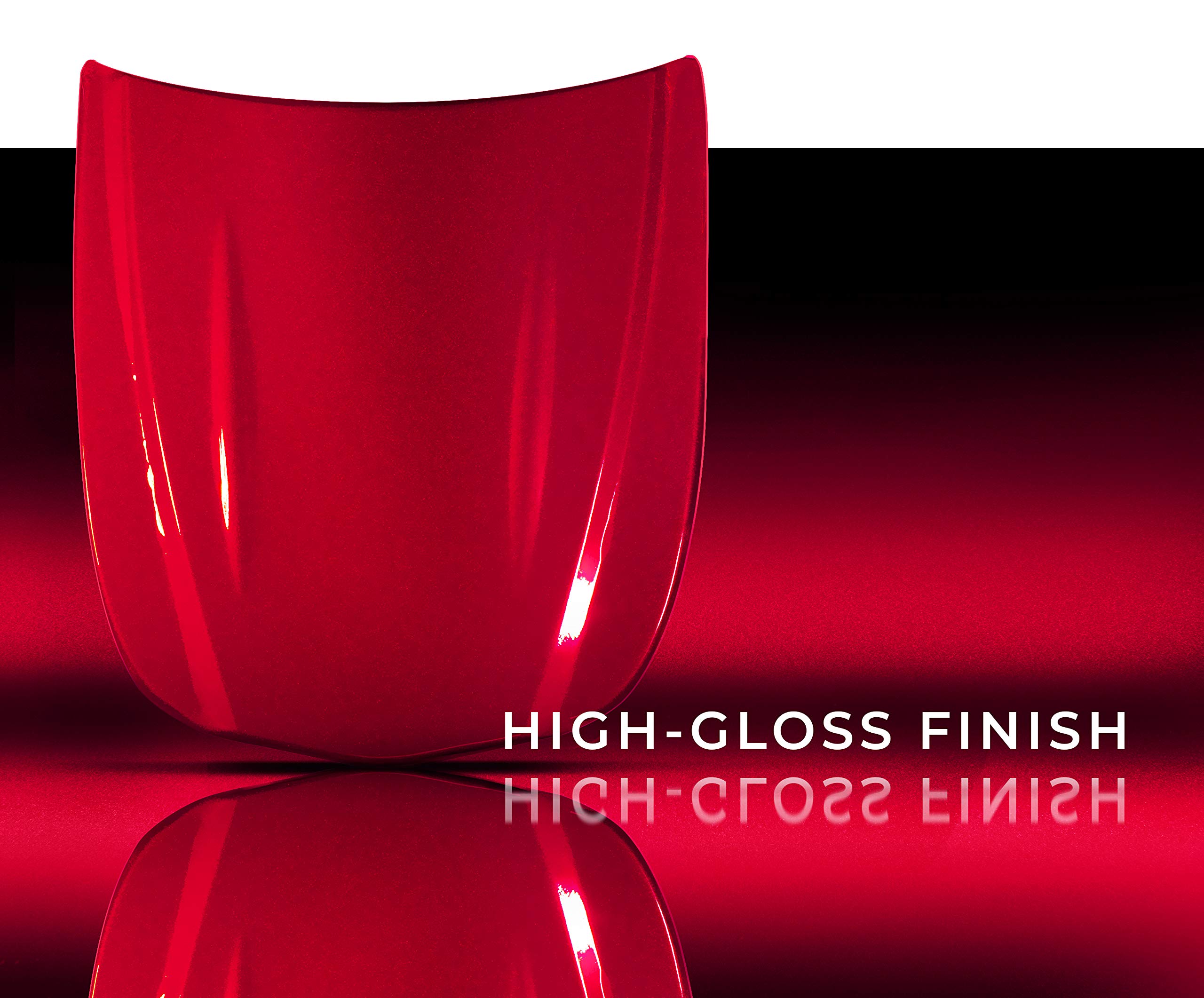 VViViD+ Ultra Gloss Metallic Candy Red Vinyl Car Wrap Premium Paint Replacement Film Roll with Nano Air Release Technology (1ft x 5ft)