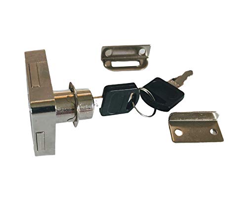 K-Rae Evolution Double Door Lock Safety Cabinet Locks with Keys - Kitchen Cabinet Locks for Adults Cupboard Storage Lock Easy to Install Hardware Included 2 Color Options (Keyed Differently)