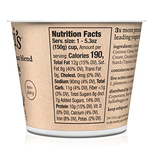 Siggi's, Toasted Coconut Plant-Based Yogurt, 5.3 Ounce