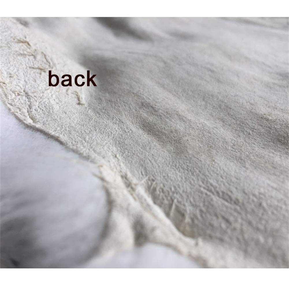 Natural White Craft Grade Rabbit Fur Pelt 10" by 14" with Sewing Quality Leather Soft Professionally Tanned 1PCS