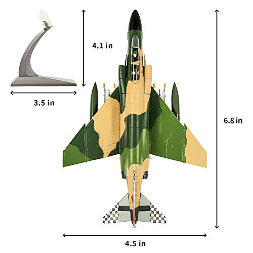 HANGHANG 1:100 F-4C Phantom Diecast Military Airplane Attack Plane Fighter Military Airplane Model for Decoration and Gift