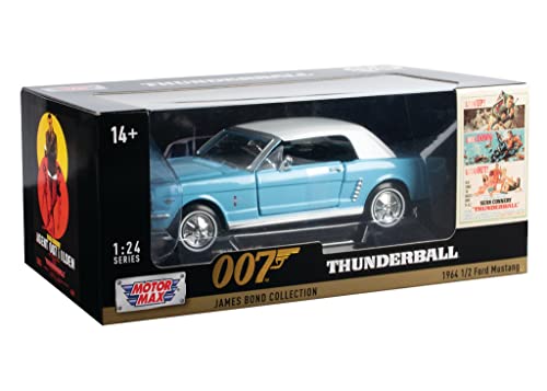 Motor Max 1964.5 Ford Ford Mustang, James Bond 79855WTQ - 1/24 Scale Diecast Model Toy Car