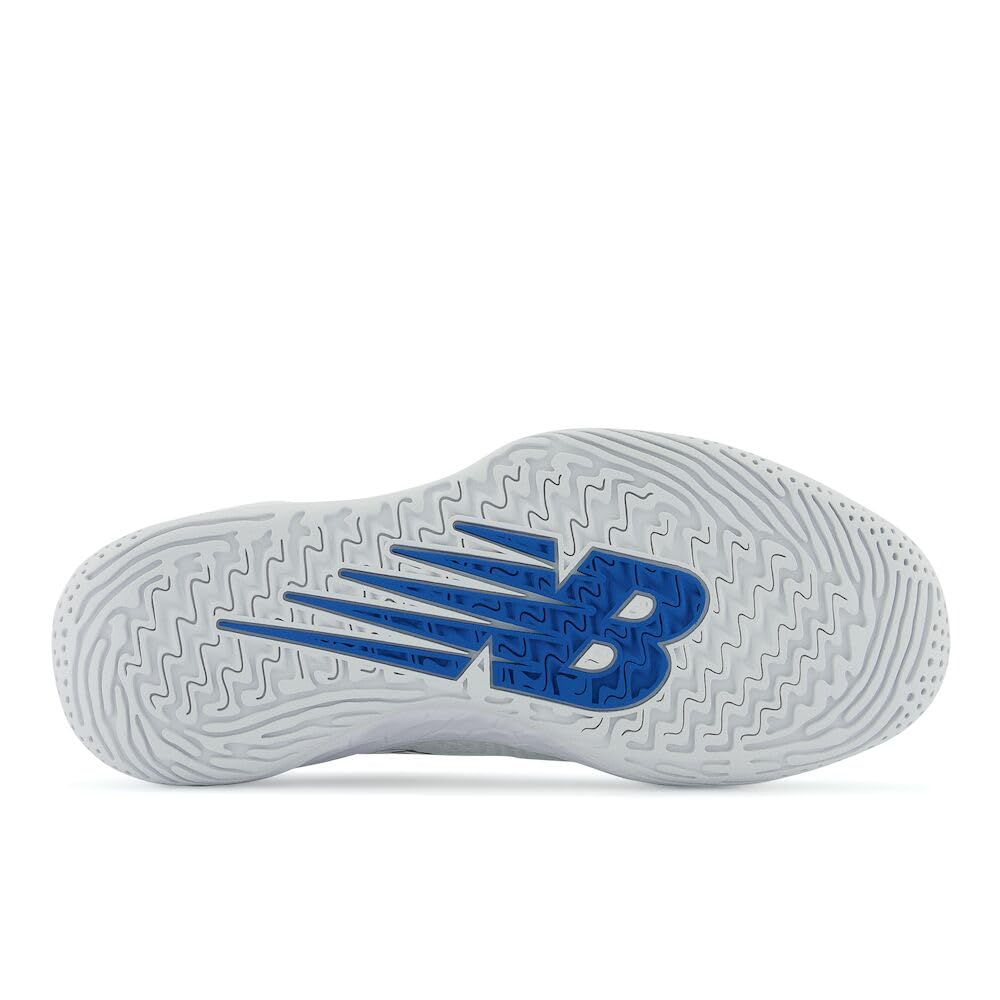 New Balance Women's Fresh Foam X Lav V2 Hard Court Tennis Shoe, White/Laser Blue, 8 Wide