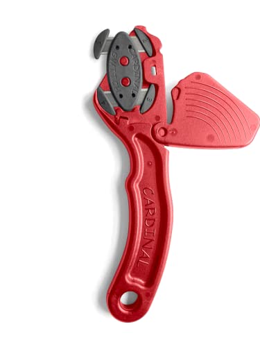 Cardinal Switch Cutter Handle and Switch Dual Wall (HD) Blade Cartridge - Replaceable Blade Cartridge Safety Box Cutter - Cut Cardboard Zip Ties Film Plastic Bands + More (RED) (1)