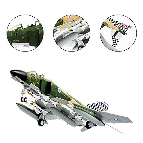 HANGHANG 1:100 F-4C Phantom Diecast Military Airplane Attack Plane Fighter Military Airplane Model for Decoration and Gift