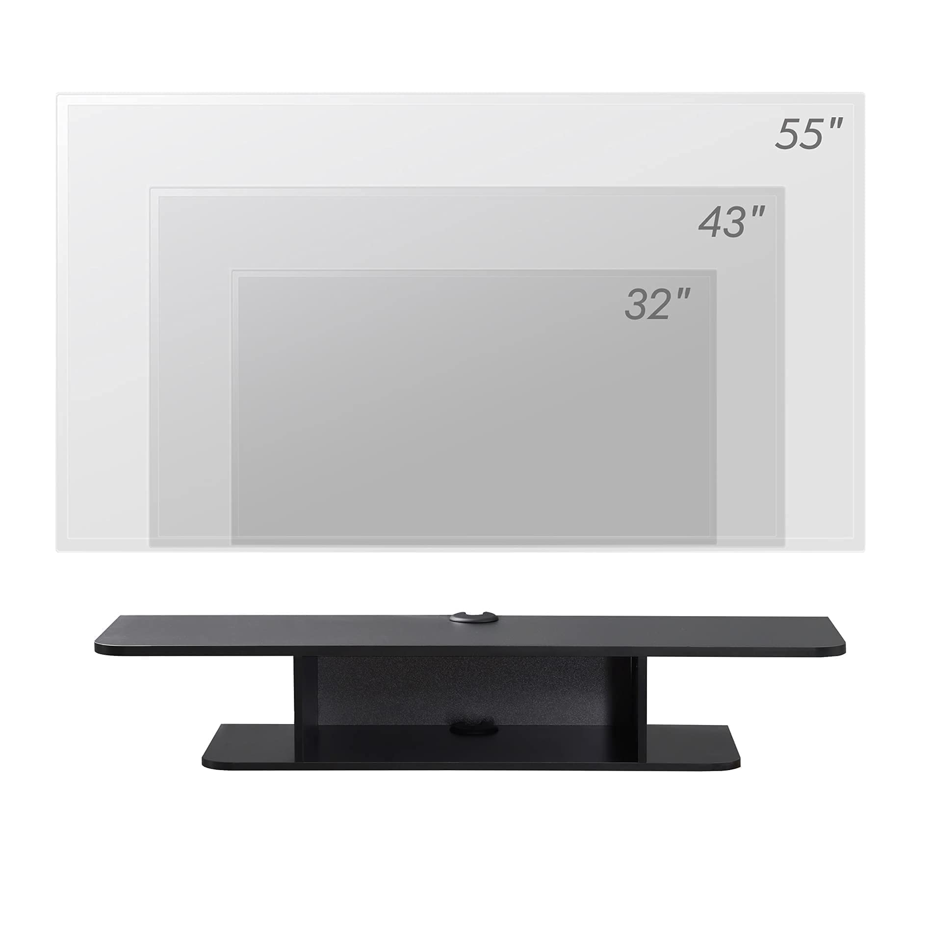 FITUEYES Floating Entertainment Center Wall Mounted Media Console TV Stand Component Shelf TV Wall Cabinet, Black