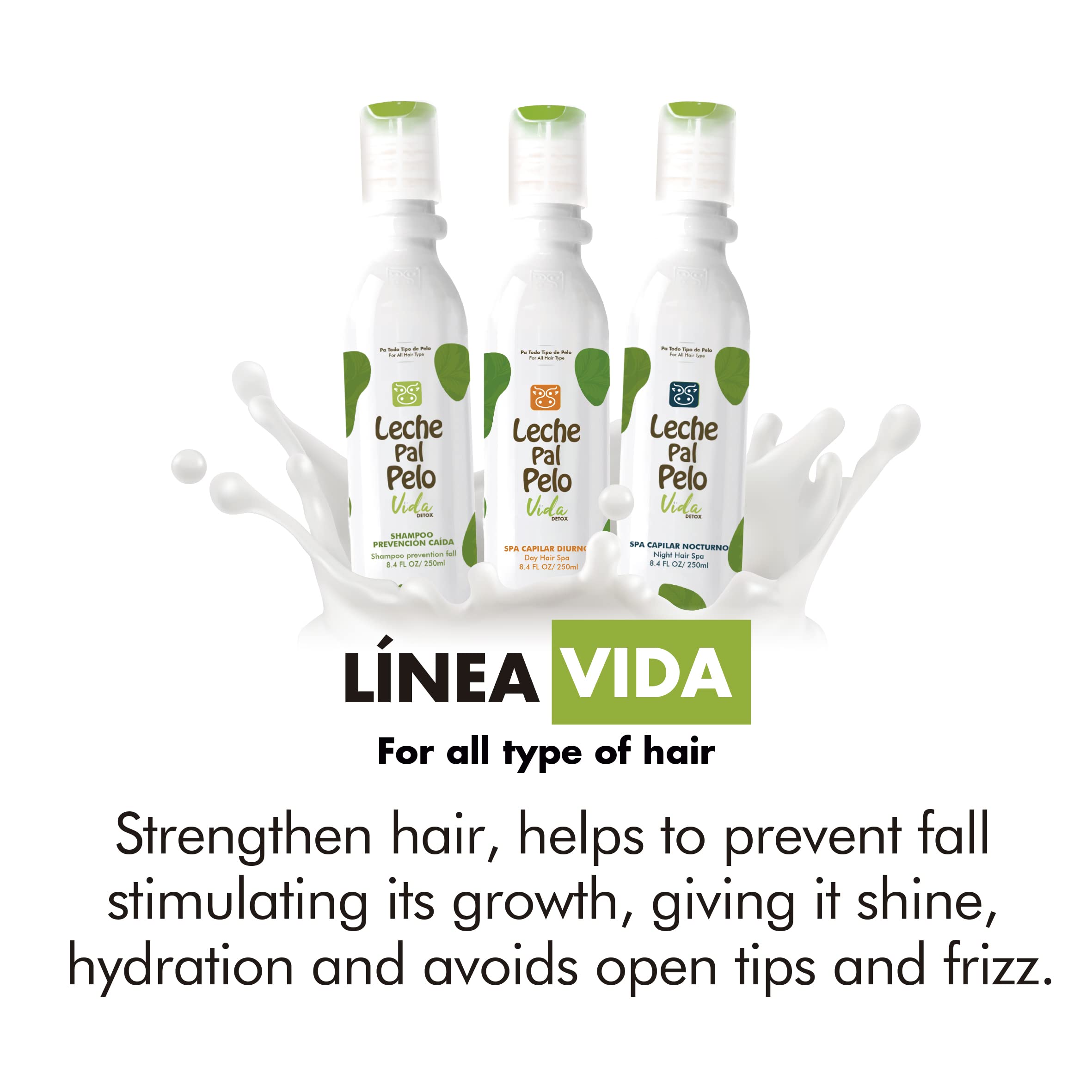 Leche Pal Pelo Vida Detox - Purify Shampoo. Hair Fall Control with Red Onion, Aloe Vera and Graviola. Shampoo de cebolla para la caida del cabello. SLS & Paraben Free | 14.9 fl.oz