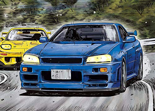 Aoshima 1/24 Scale Initial D Kozo Hoshino Bnr34 Skyline GT-R- Plastic Car Model Building Kit # 57339
