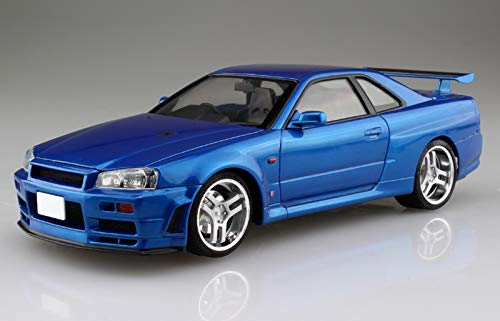 Aoshima 1/24 Scale Initial D Kozo Hoshino Bnr34 Skyline GT-R- Plastic Car Model Building Kit # 57339