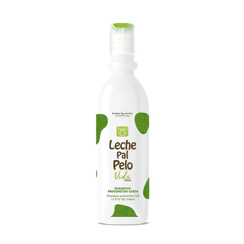 Leche Pal Pelo Vida Detox - Purify Shampoo. Hair Fall Control with Red Onion, Aloe Vera and Graviola. Shampoo de cebolla para la caida del cabello. SLS & Paraben Free | 14.9 fl.oz
