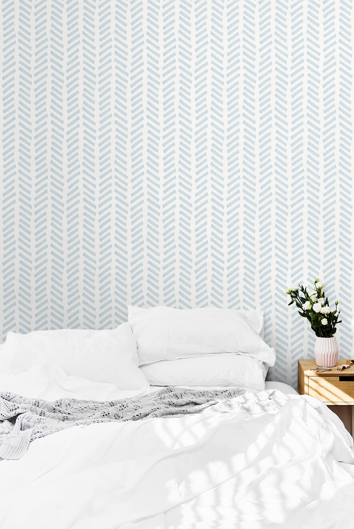 NextWall Mod Chevron Peel and Stick Wallpaper (Sky Blue)