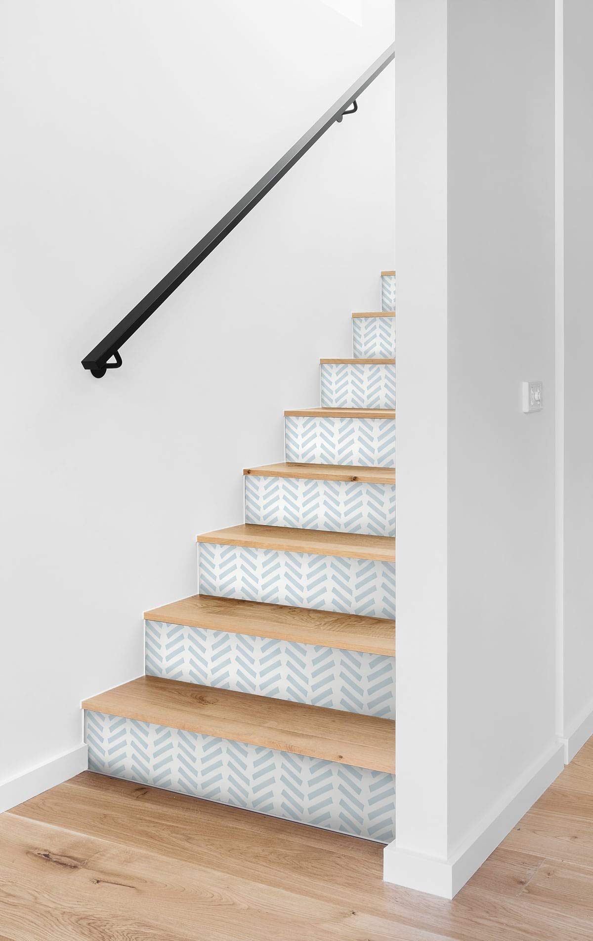 NextWall Mod Chevron Peel and Stick Wallpaper (Sky Blue)